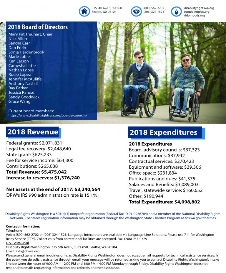 Fact Sheet 2019 3 - Disability Rights Washington